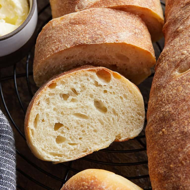 Homemade French Bread Recipe (Crusty) - Bites with Bri