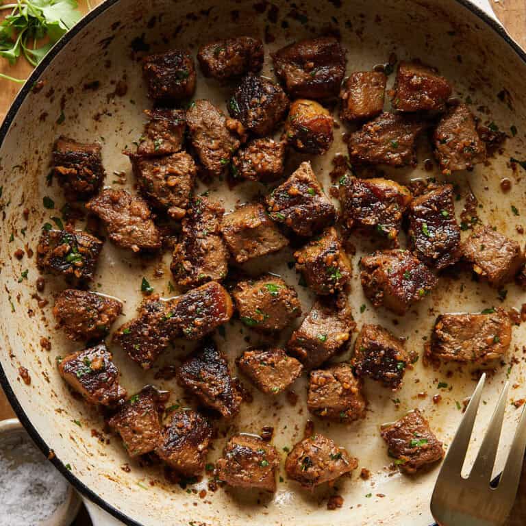 Juicy Garlic Butter Steak Bites Recipe - Bites with Bri