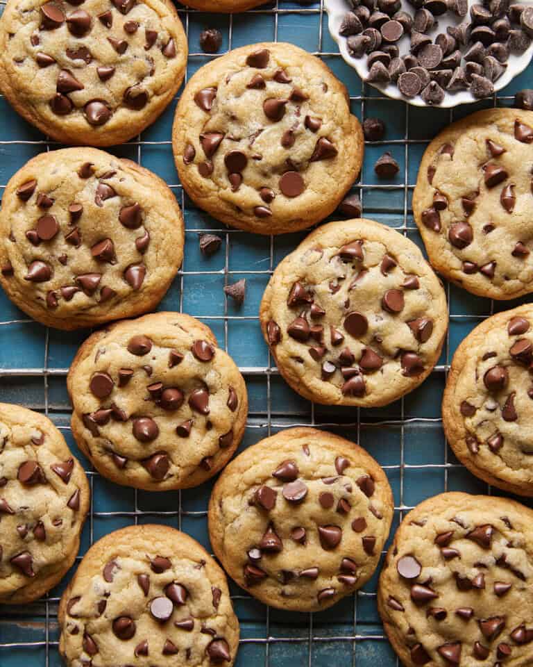 No-Chill Chocolate Chip Cookies (Easy) - Bites with Bri